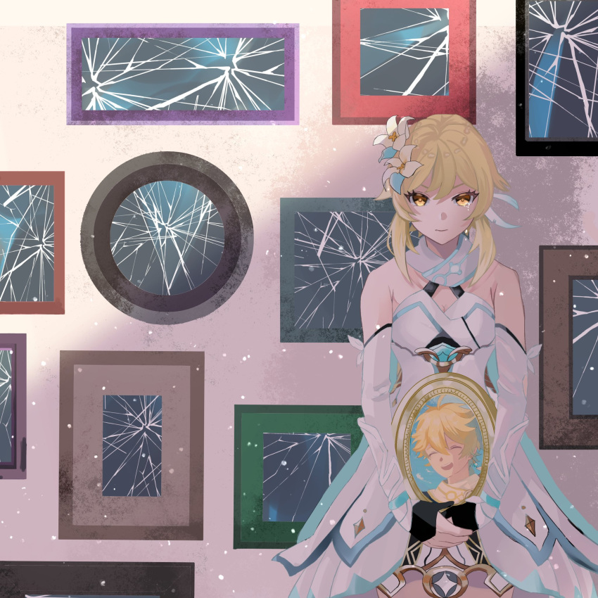 Safebooru - 1girl aether (genshin impact) arm armor bare shoulders ...