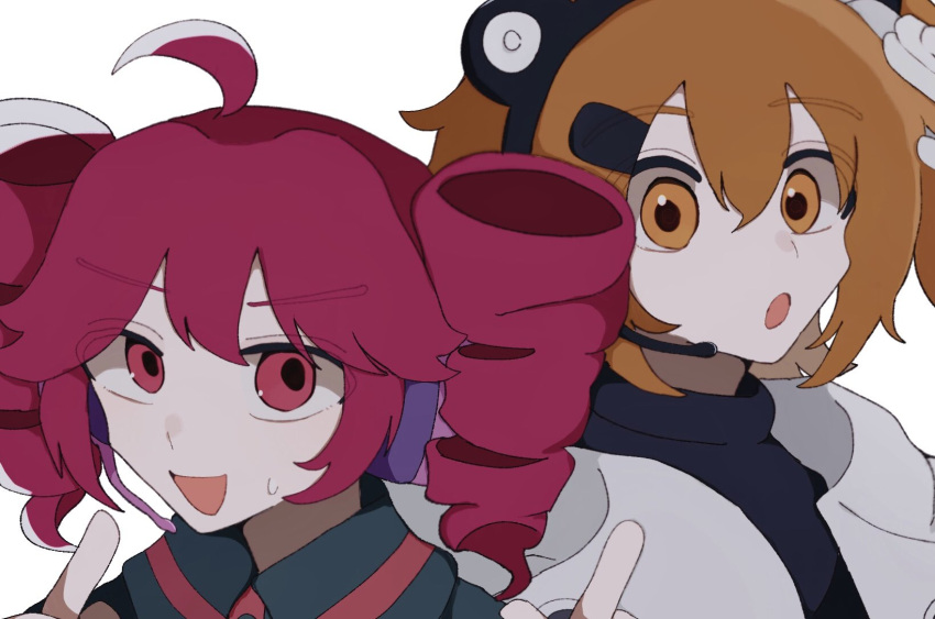 Safebooru - 2girls a.i. voice adachi rei agyo (ikayaki5252) ahoge collared shirt drill hair ...