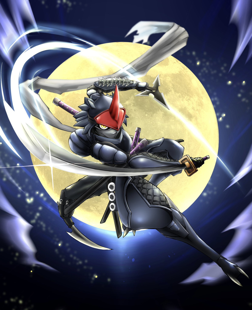 Safebooru - 1boy armor digimon digimon (creature) dowa d 715 full moon ...