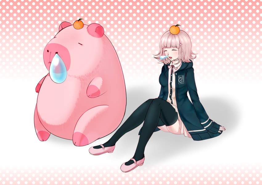 Safebooru - 1girl absurdres black jacket black shirt black thighhighs ...