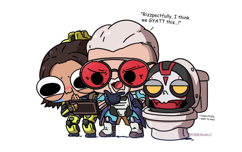 Safebooru - 1girl 2boys annoyed apex legends artist name ballistic ...