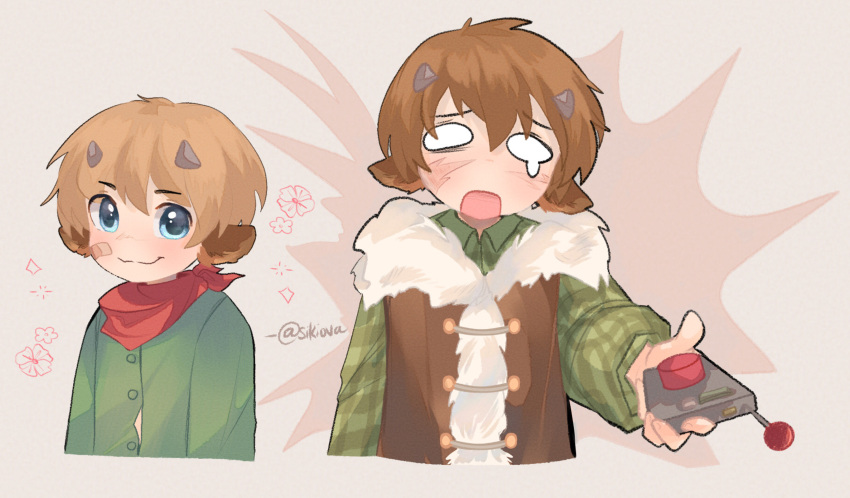 Safebooru - 2boys :d absurdres adapted costume age comparison animal ...