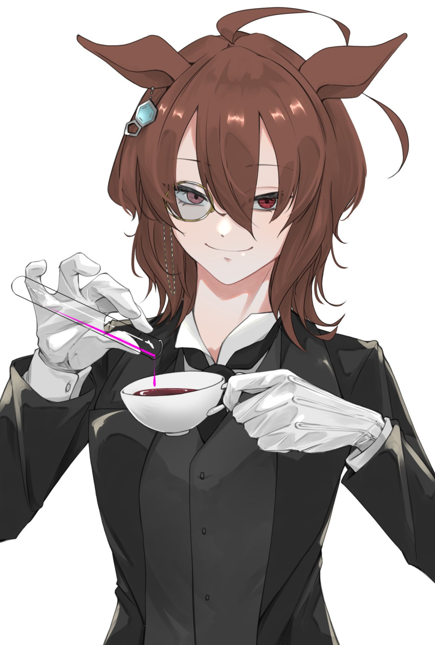 Safebooru - 1girl agnes tachyon (umamusume) ahoge animal ears black jacket black necktie brown ...