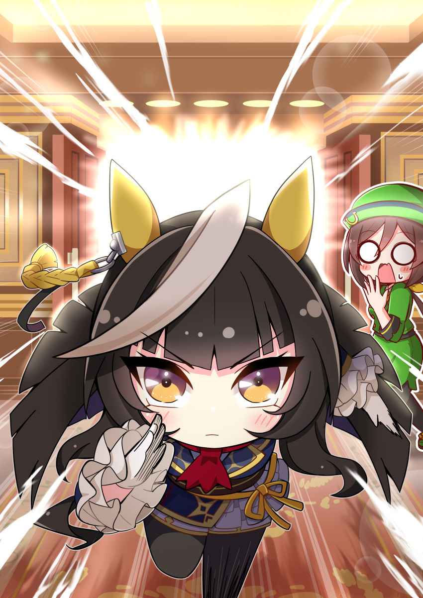 Safebooru - 2girls absurdres ahoge animal ears calstone light o ...