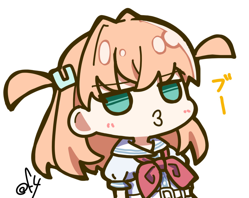 Safebooru - 1girl absurdres aqua eyes chibi chibi only crossed bangs ...