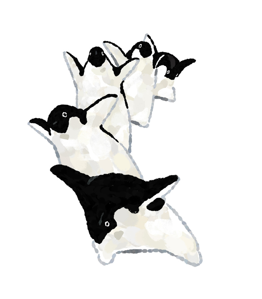 Safebooru - animal focus arms up bird black eyes expressionless ...