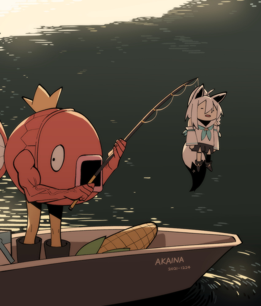 Safebooru - 1girl absurdres ahoge animal ears aqua neckerchief boat ...