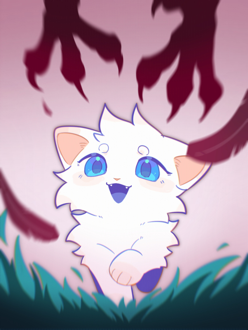 Safebooru - animal animal focus bird blue eyes blush buzhanggaodekenan cat chinese commentary ...