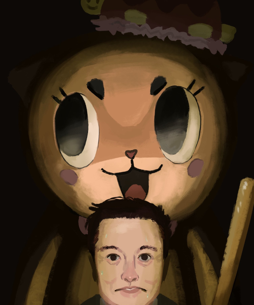 Safebooru - 1boy baseball bat black eyes black hair chiitan closed ...