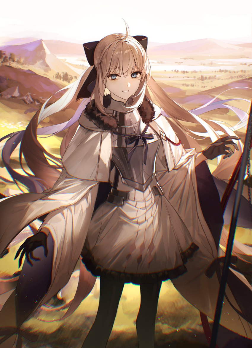 Safebooru - 1girl aesc (fate) armor armored dress black bow black gloves black pantyhose blonde ...