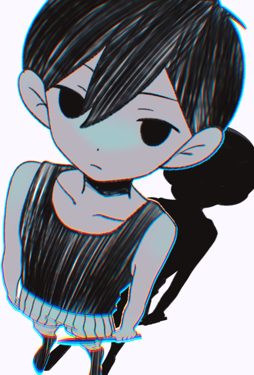 Safebooru - 1boy black eyes black hair black tank top closed mouth ...