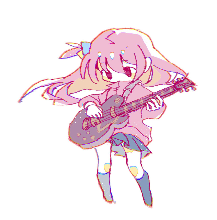 Safebooru - 1girl black eyes black socks blush stickers bocchi the rock ...