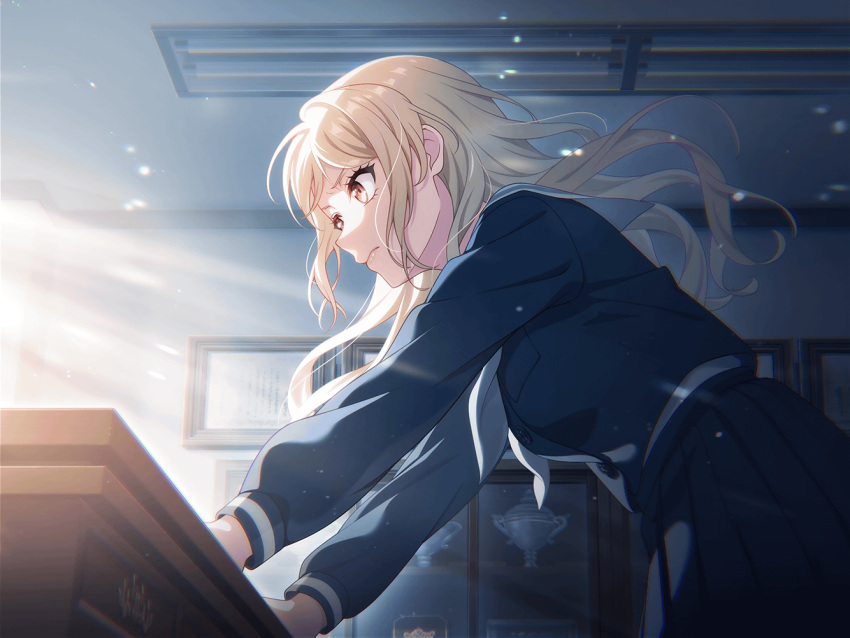 Safebooru - bang dream! blonde hair dress kirigaya touko long hair yellow eyes | 4940851