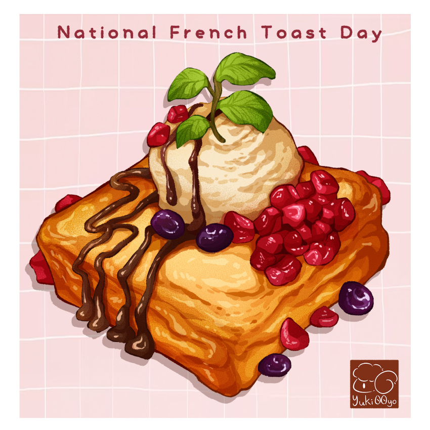 Safebooru - artist logo berry blueberry bread bread slice chocolate ...