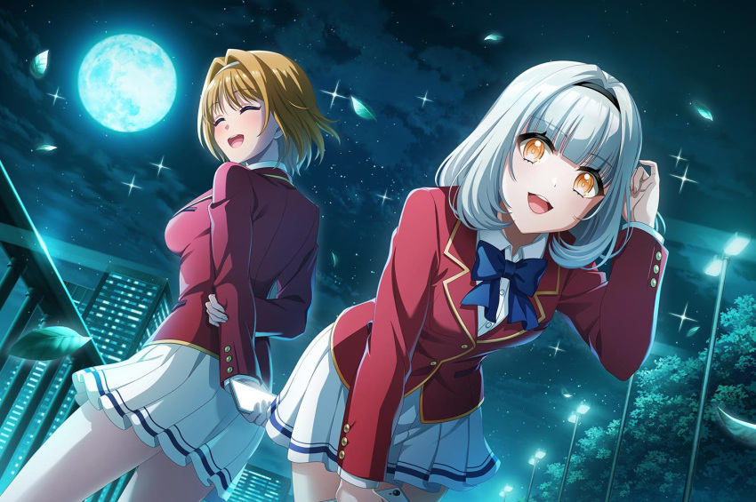 Safebooru - d4dj dress elsie (d4dj) kushida kikyou short hair smile white hair yellow eyes | 4824031