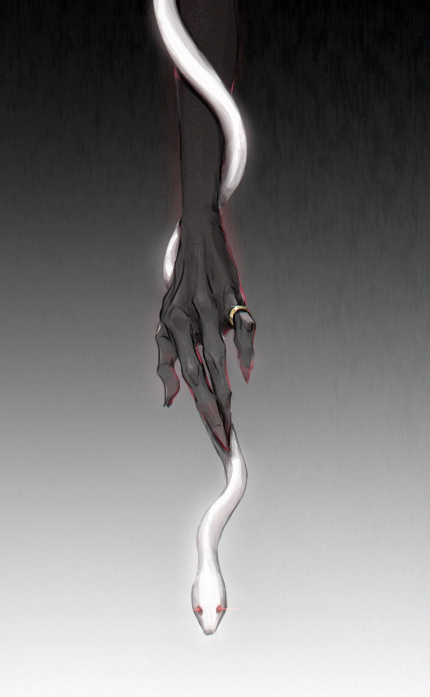 Safebooru - disembodied hand fingernails gold ring gradient skin hazbin ...