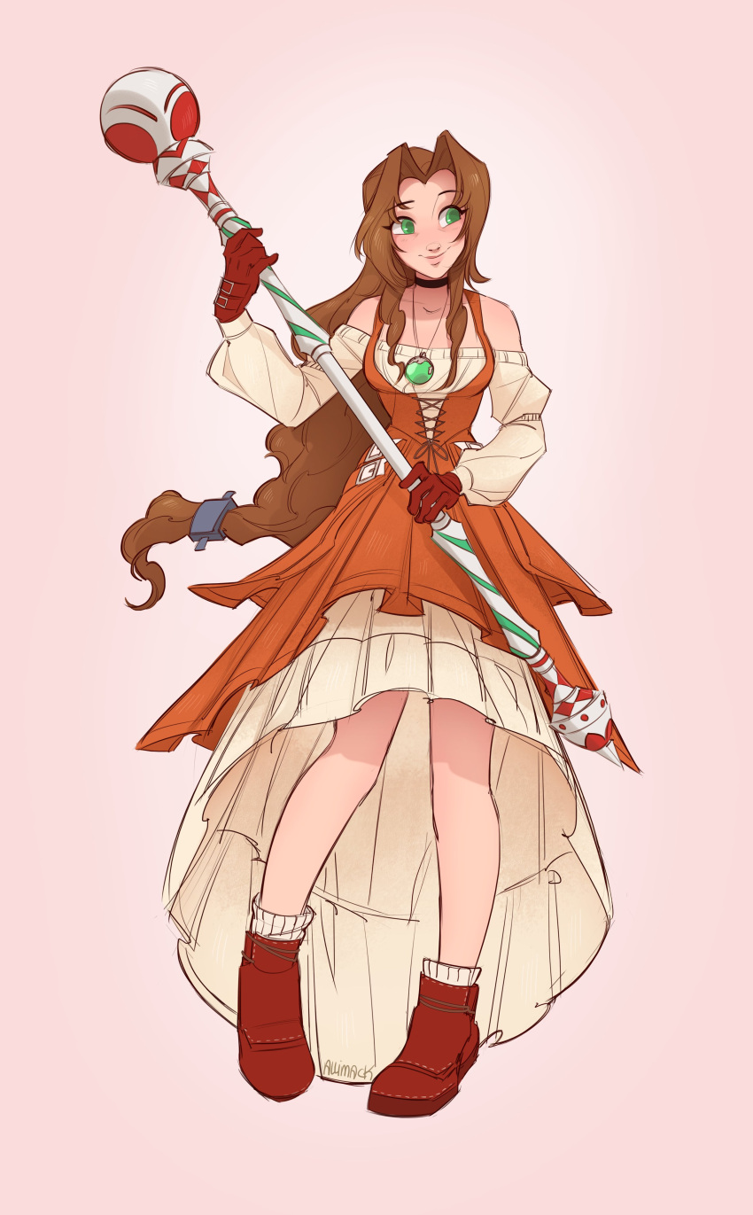 Safebooru - absurdres aerith gainsborough aerith gainsborough (garnet's ...