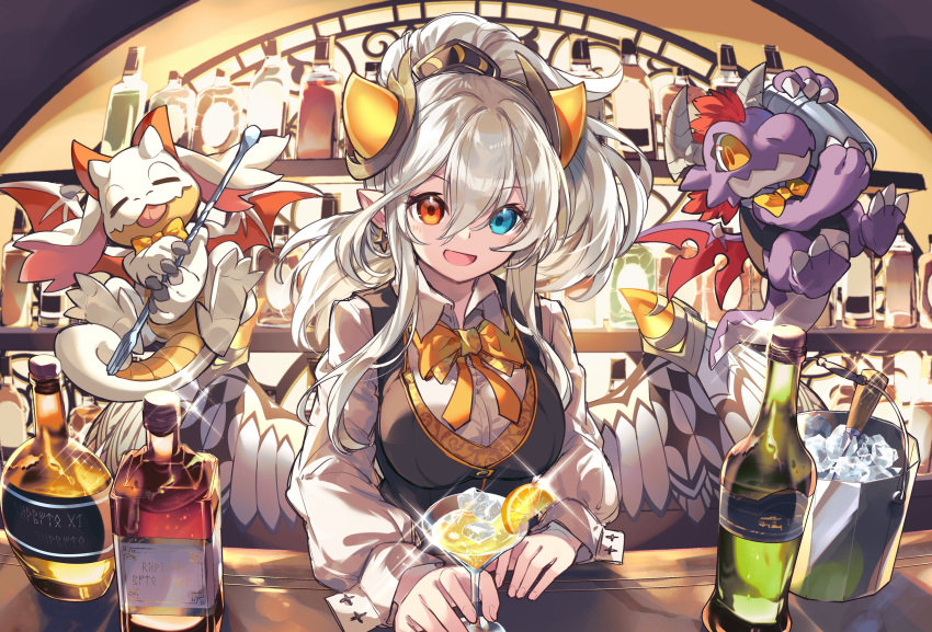 Safebooru 1girl Absurdres Alcohol Bar Place Bar Stool Bartender 0477
