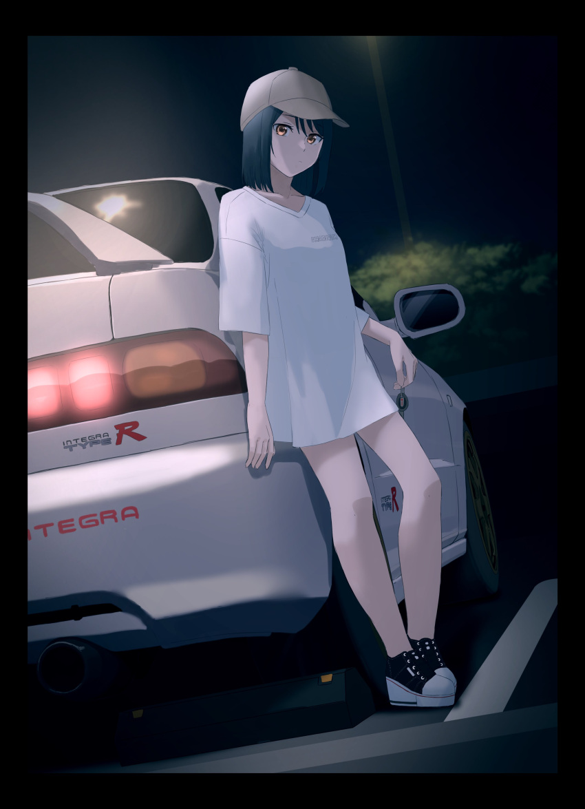 Safebooru - 1girl absurdres black border black footwear black hair border brown eyes brown hat ...