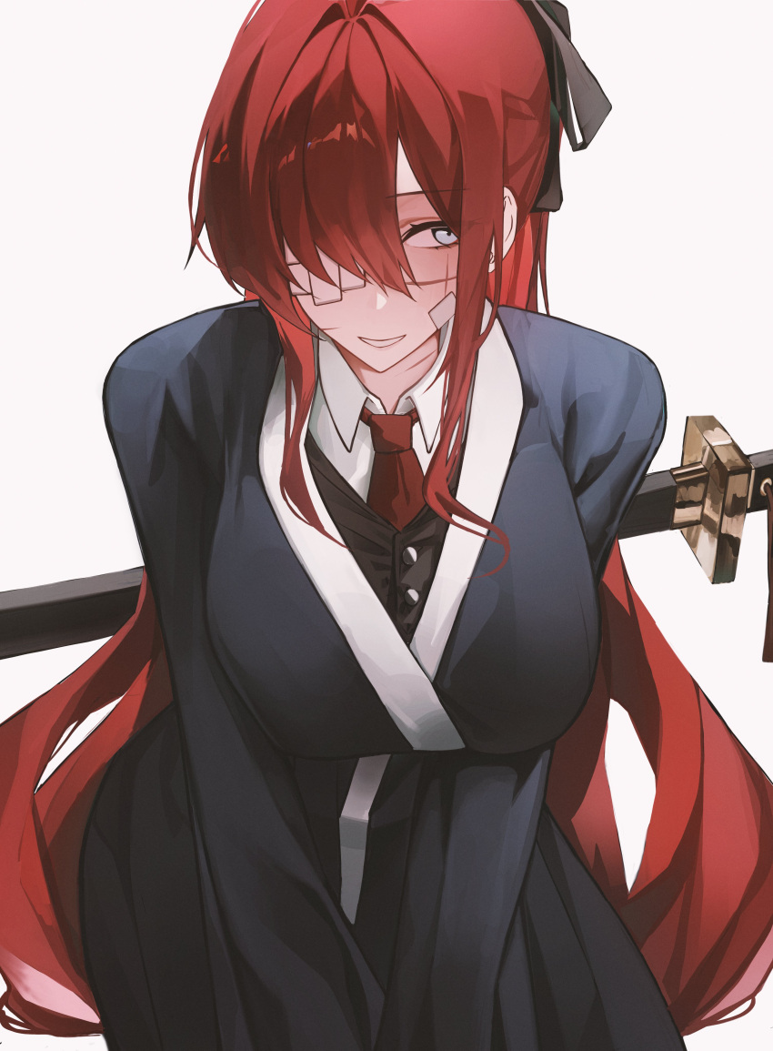 Safebooru - 1girl absurdres black bow black coat blade lineage ...