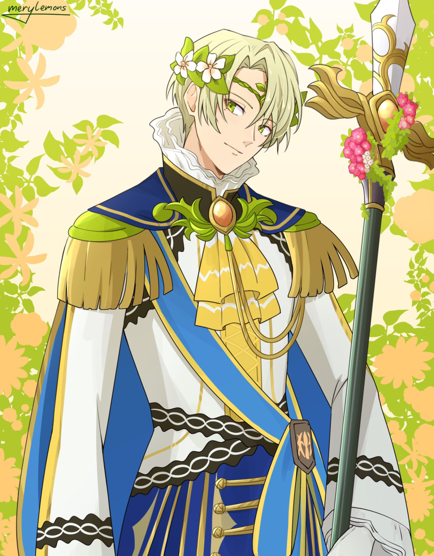 Safebooru - 1boy alfred (fire emblem) ascot blonde hair blue cape cape fire emblem fire emblem ...