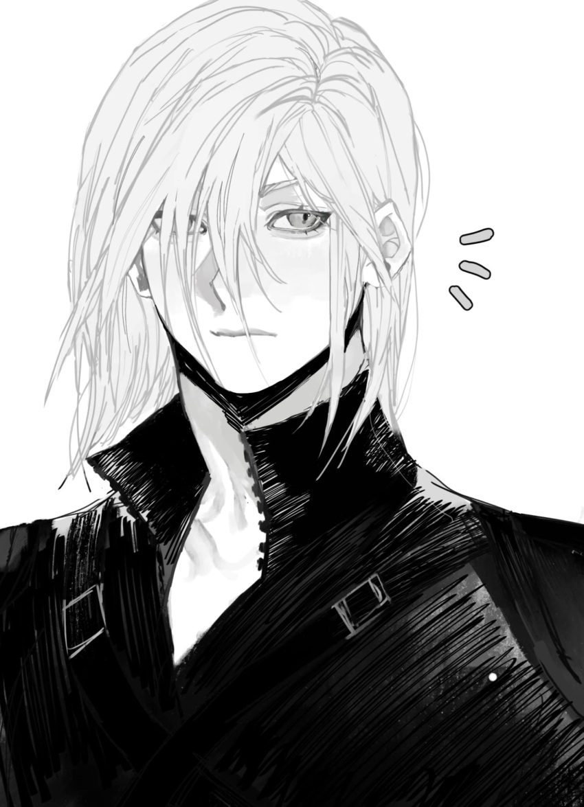 Safebooru - 1boy asymmetrical bangs commentary expressionless final ...