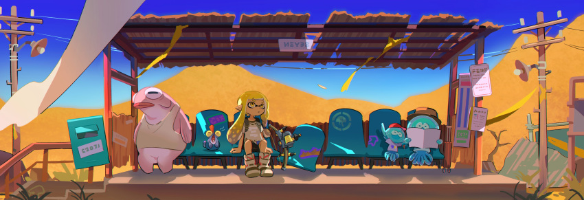 Safebooru - 1girl 3others absurdres agent 3 (splatoon 3) artistic error ...