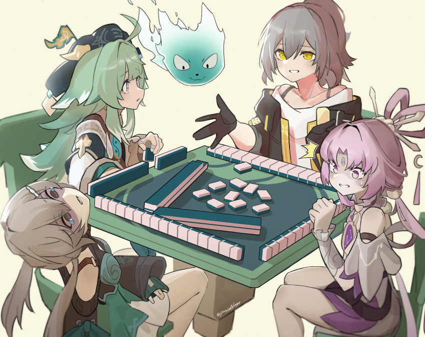 Safebooru - 1other 4girls ^^^ absurdres ahoge animal ears archery shooting glove artist name ...