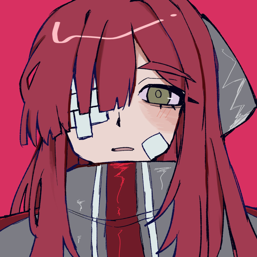 Safebooru - 1444tmt 1girl bandaid bandaid on face blush bow gauze over ...