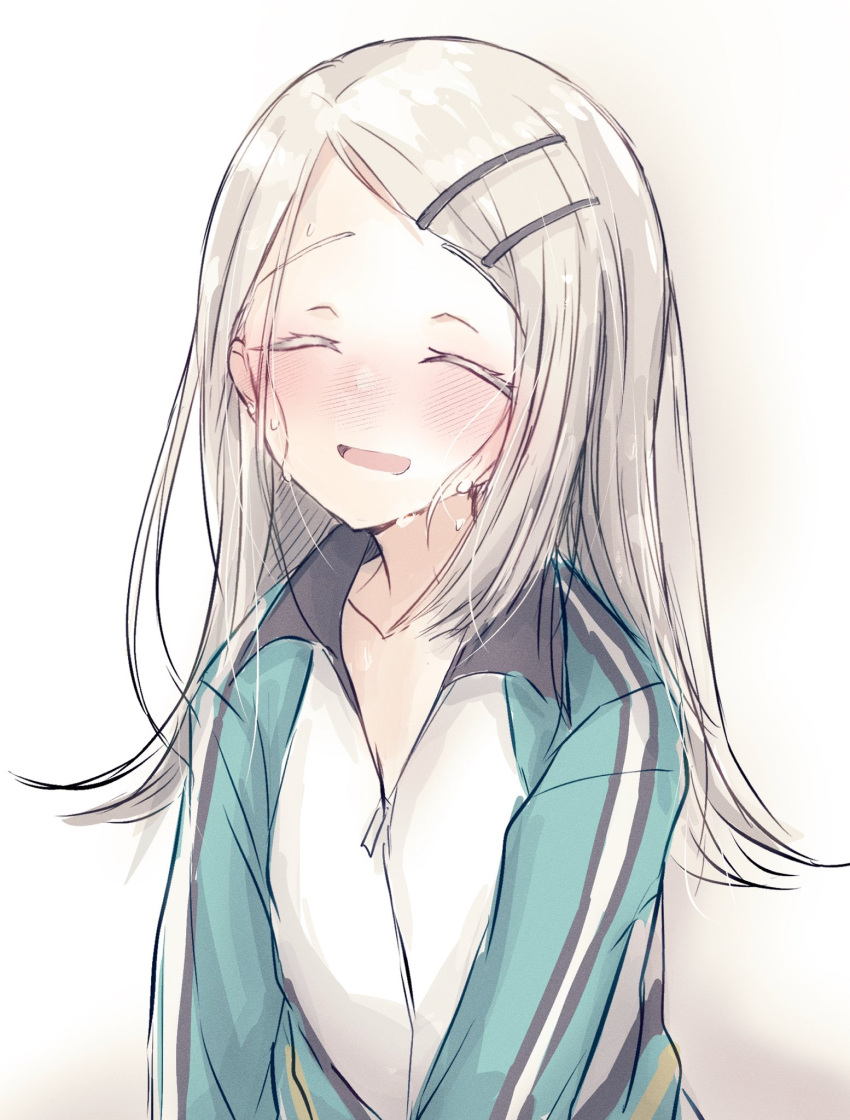 Safebooru - 1girl ^ ^ baran. (ba ra ran) blush brown background closed ...