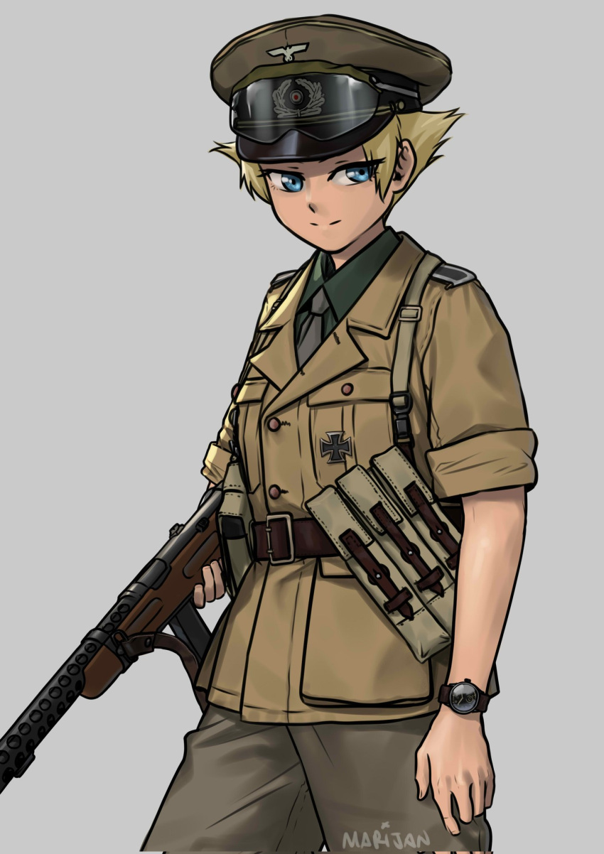 Safebooru - ammunition pouch blonde hair blue eyes cross erwin (girls ...