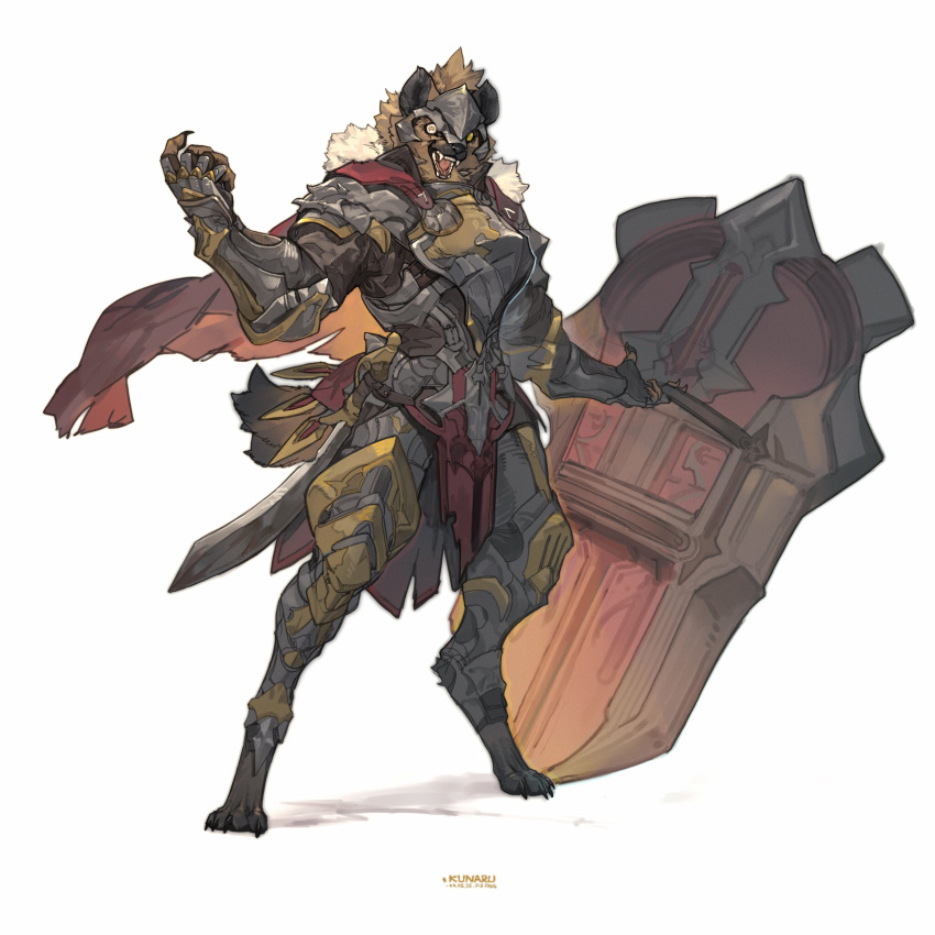 Safebooru - 1boy absurdres armor artist name barefoot body fur ...