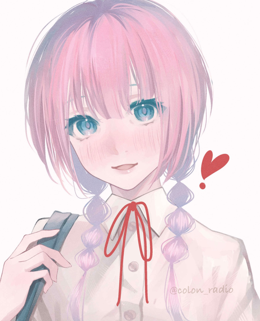 Safebooru - 1girl akira (colon radio) blue eyes blush braid heart ...