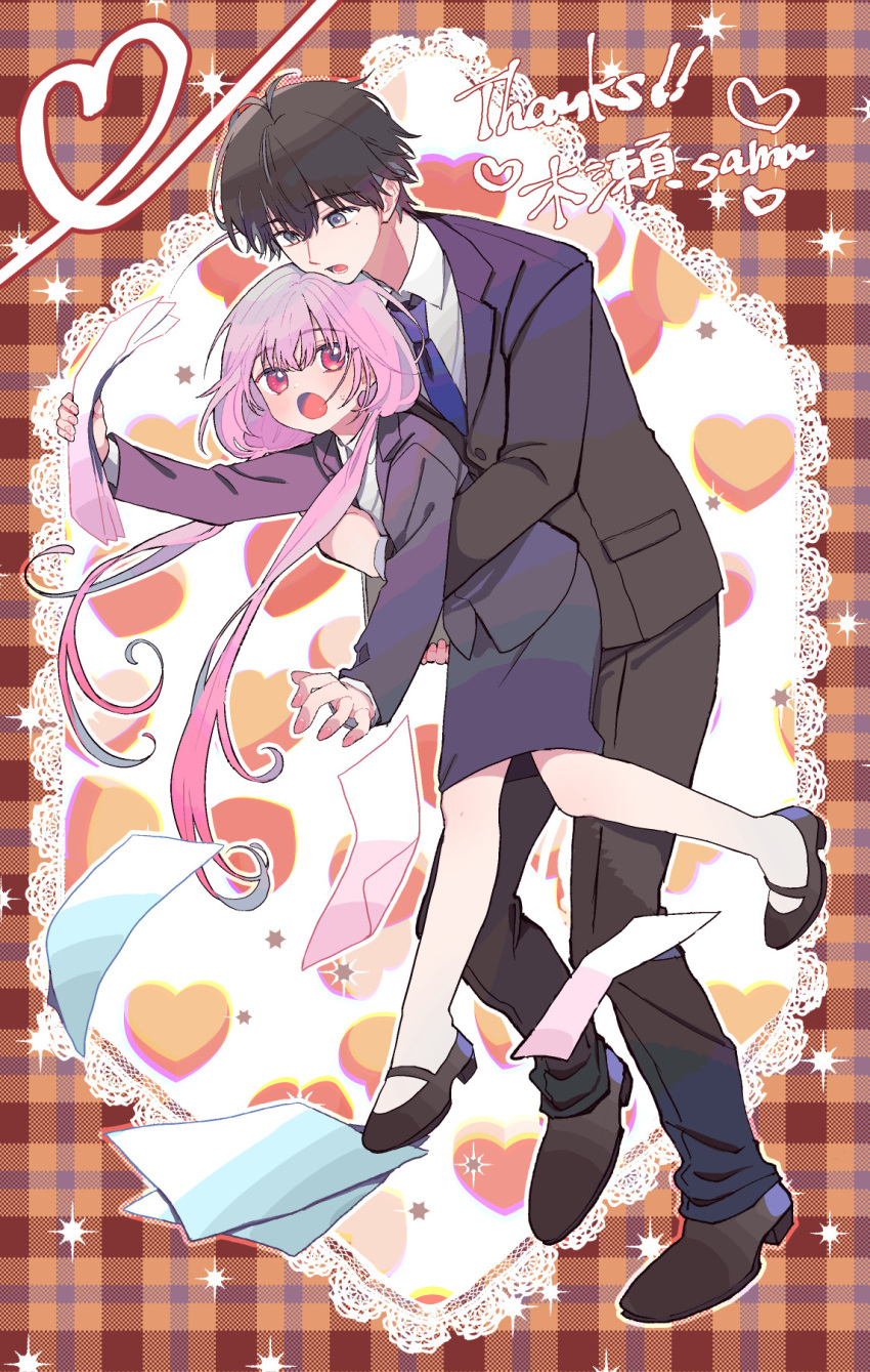 Safebooru 1boy 1girl Amezawa Koma Black Hair Borrowed Character 8542