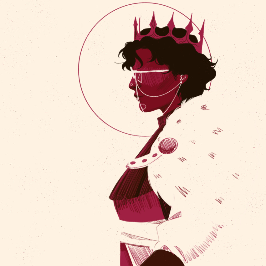 Safebooru - 1other black hair blending cape cape clasp circle colored ...