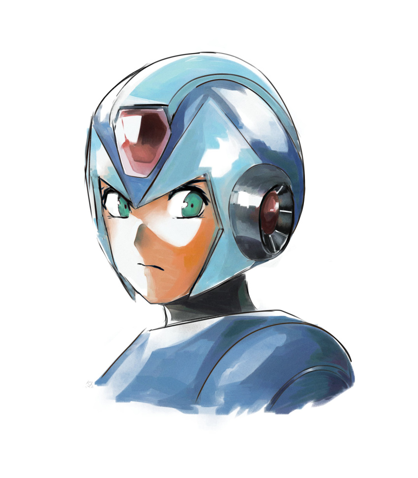Safebooru - 002 khd 1boy absurdres android armor blue armor blue helmet ...