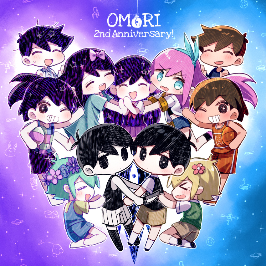 Safebooru - 4girls aubrey (faraway) (omori) aubrey (headspace) (omori ...