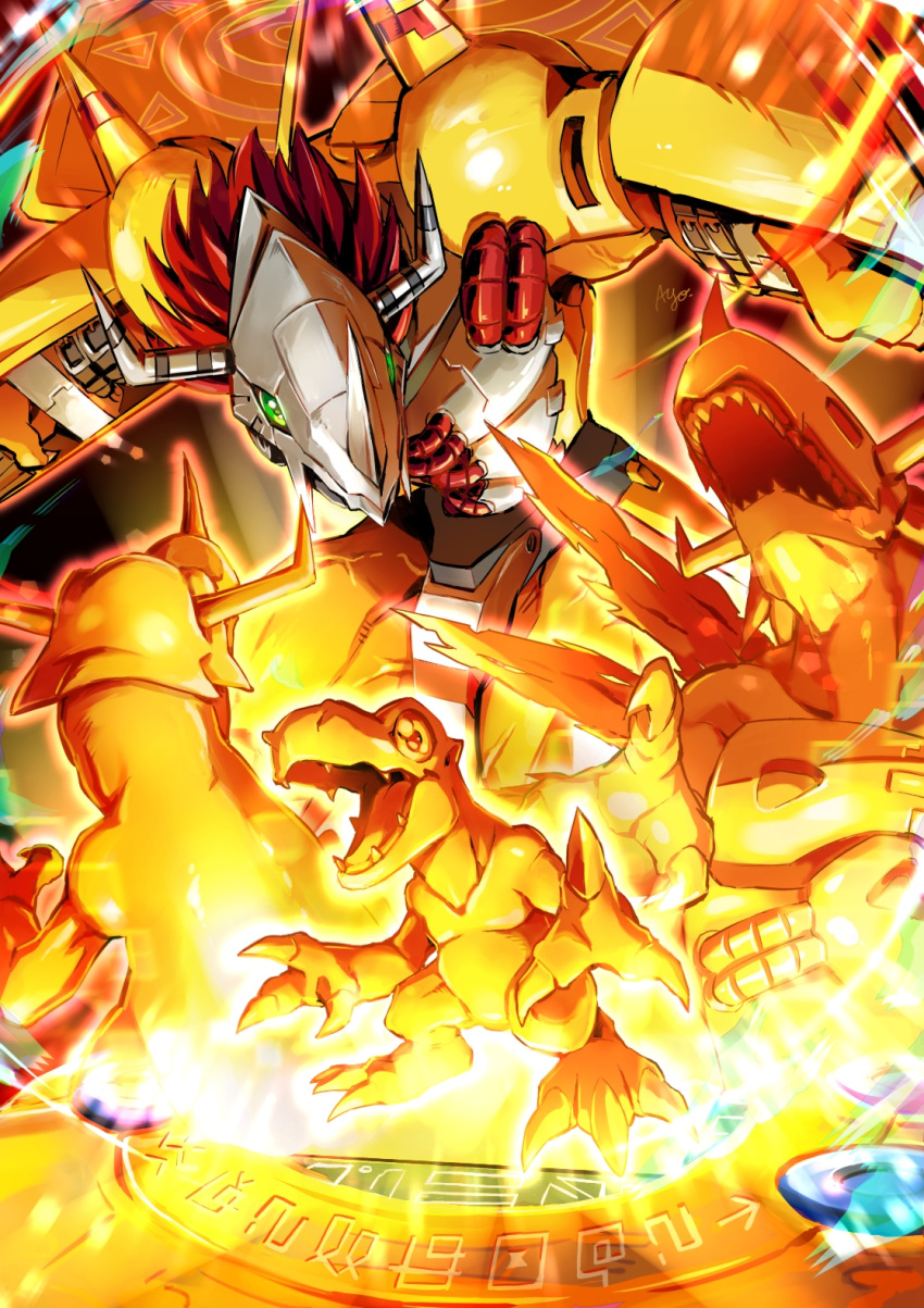 Safebooru - agumon armor ayo (ayosanri009) colored skin commentary ...