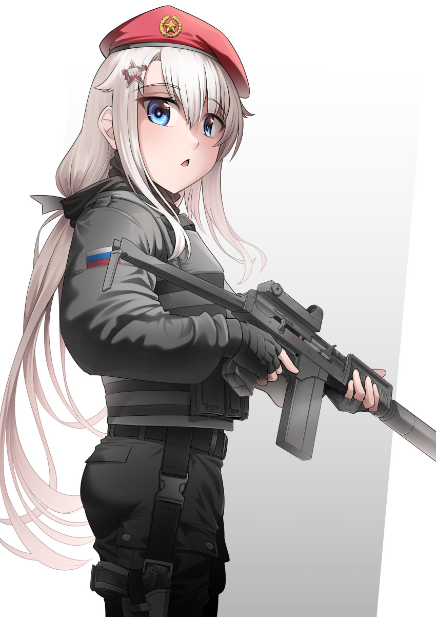 Safebooru - 1girl 9a-91 9a-91 (girls' frontline) absurdres alternate costume assault rifle belt ...