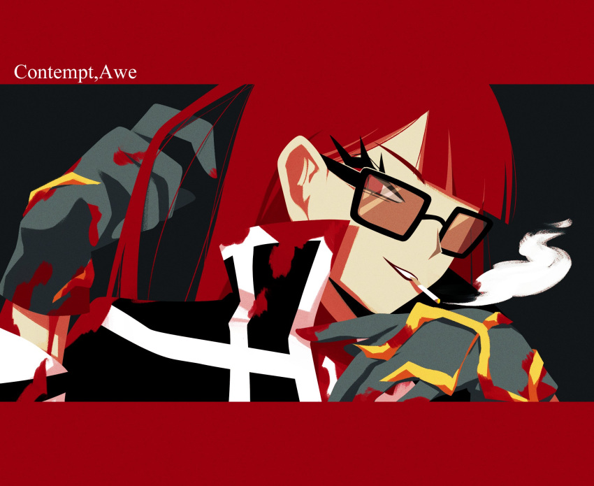 Safebooru - 1girl alternate hair color black gloves black jacket blood blood on clothes blood on ...