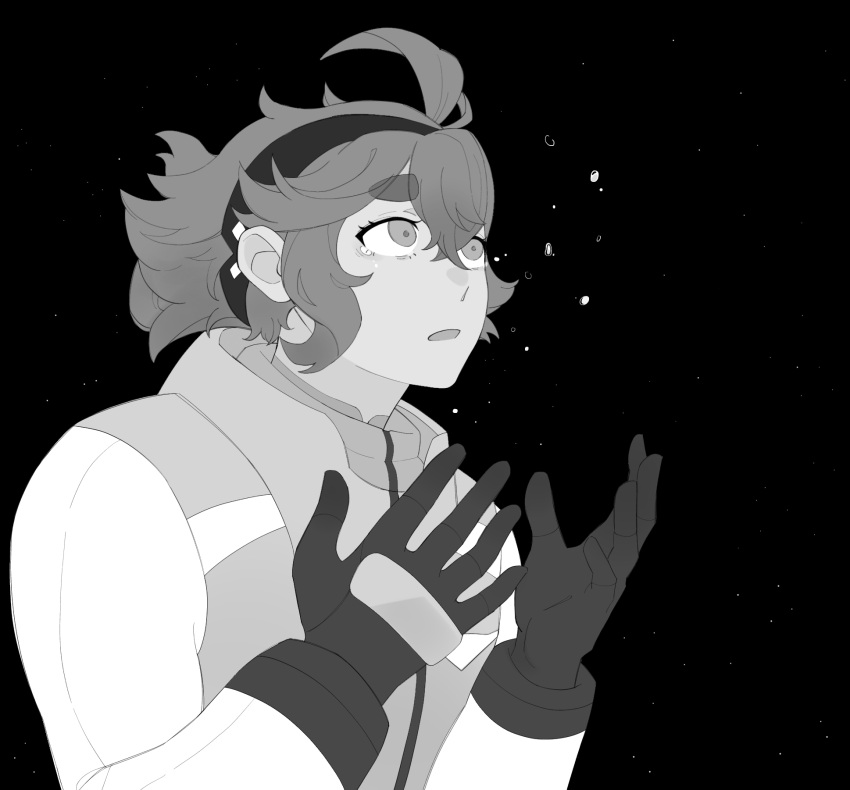 Safebooru - 1girl commentary crying crying with eyes open greyscale ...