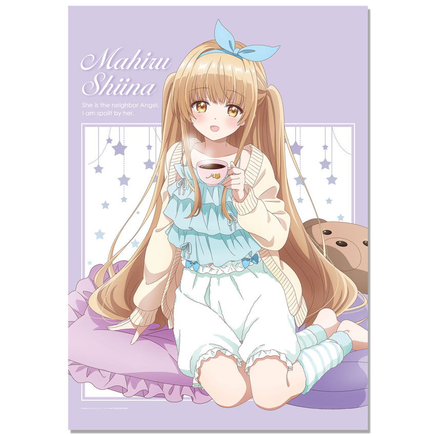 Safebooru - 1girl ankle scrunchie barefoot blonde hair blue bow blue ...