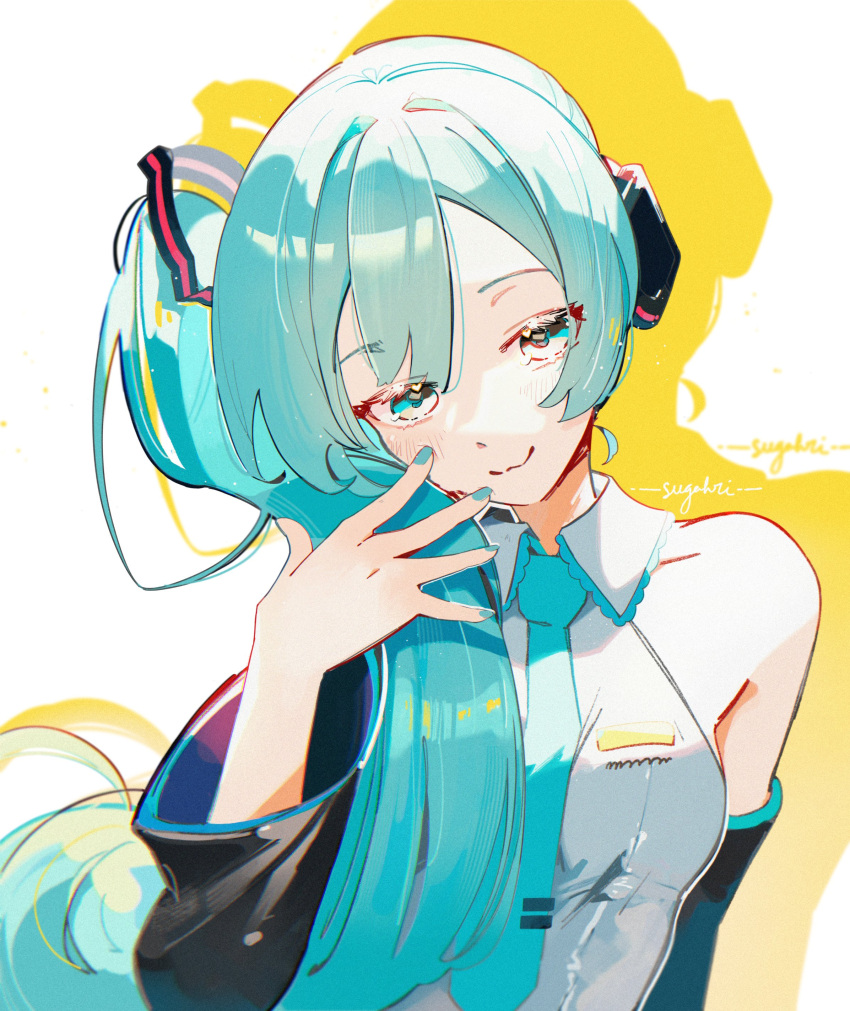 Safebooru - 1girl absurdres blue eyes blue hair blush broken miku's ...