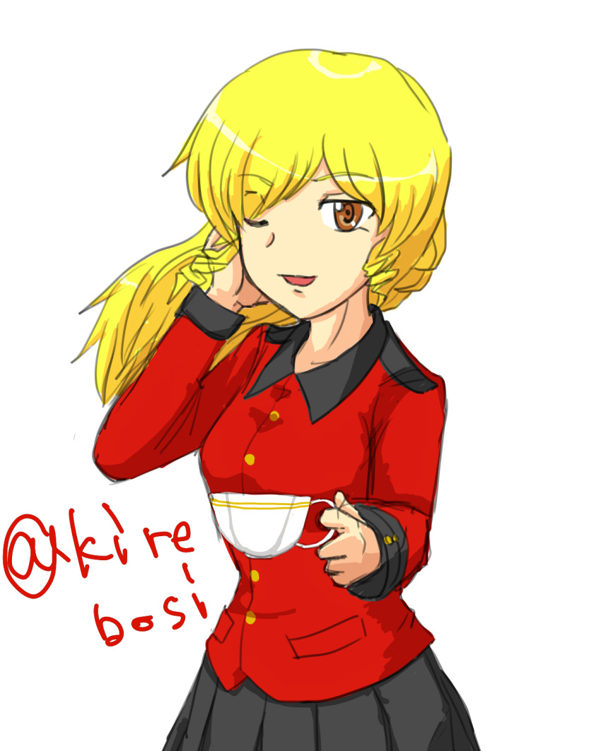 Safebooru - alternate hairstyle artist request black skirt blonde hair ...