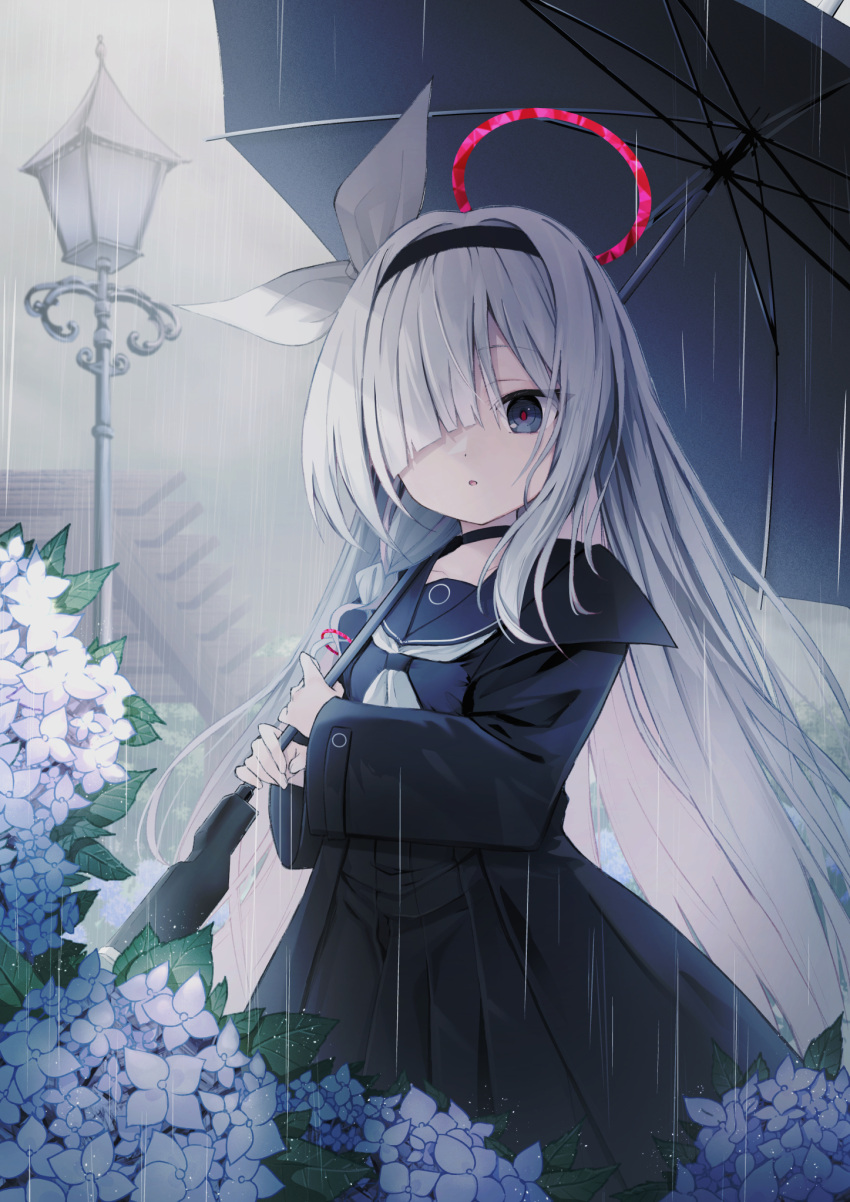 Safebooru - 1girl black choker black hairband black jacket black sailor collar black serafuku ...