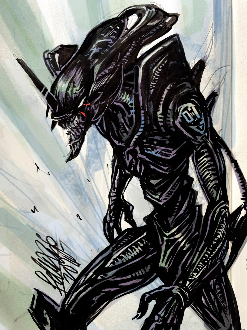 Safebooru - alien alien (series) biomechanical carapace crossover ...