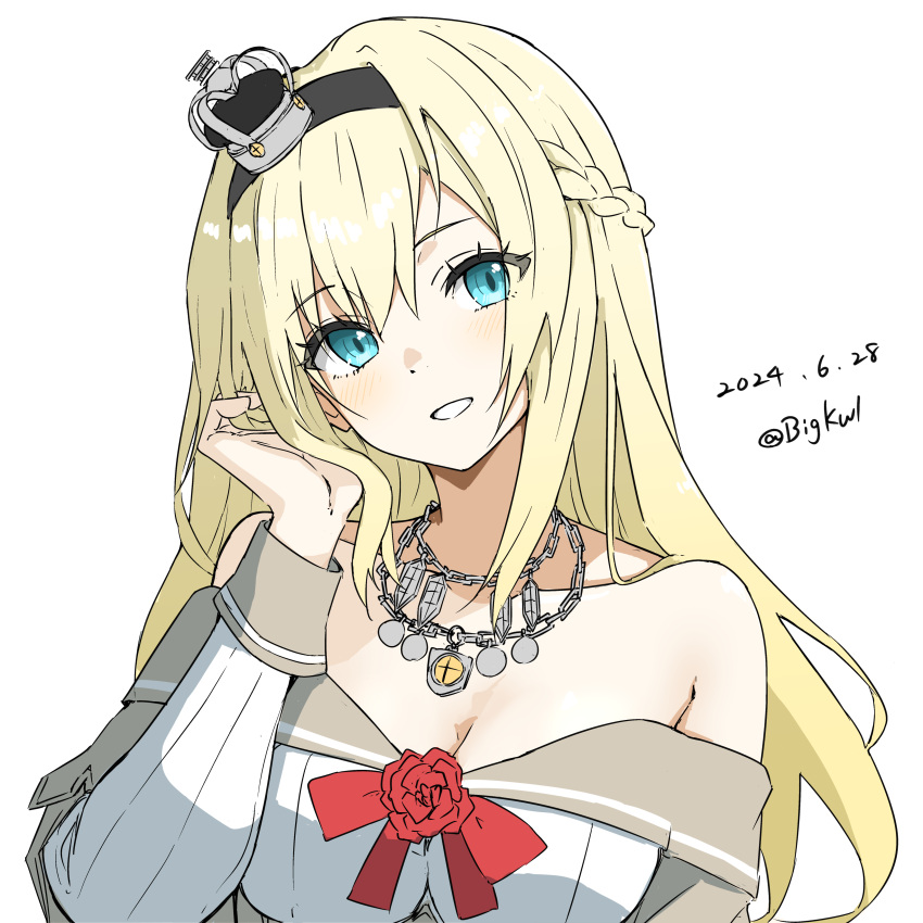 Safebooru 1girl Absurdres Bigkwl Blonde Hair Blue Eyes Corset Crown 6173