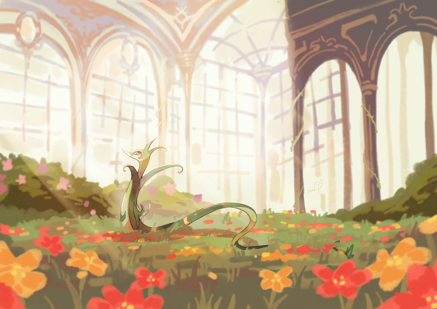 Safebooru - bush flower grass highres no humans pokemon pokemon ...