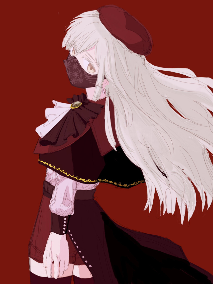 Safebooru - 1girl ascot bang dream! bang dream! it's mygo!!!!! black mask black thighhighs ...