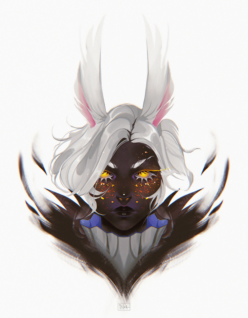 Safebooru - 1boy animal ears closed mouth dark-skinned male dark skin ...